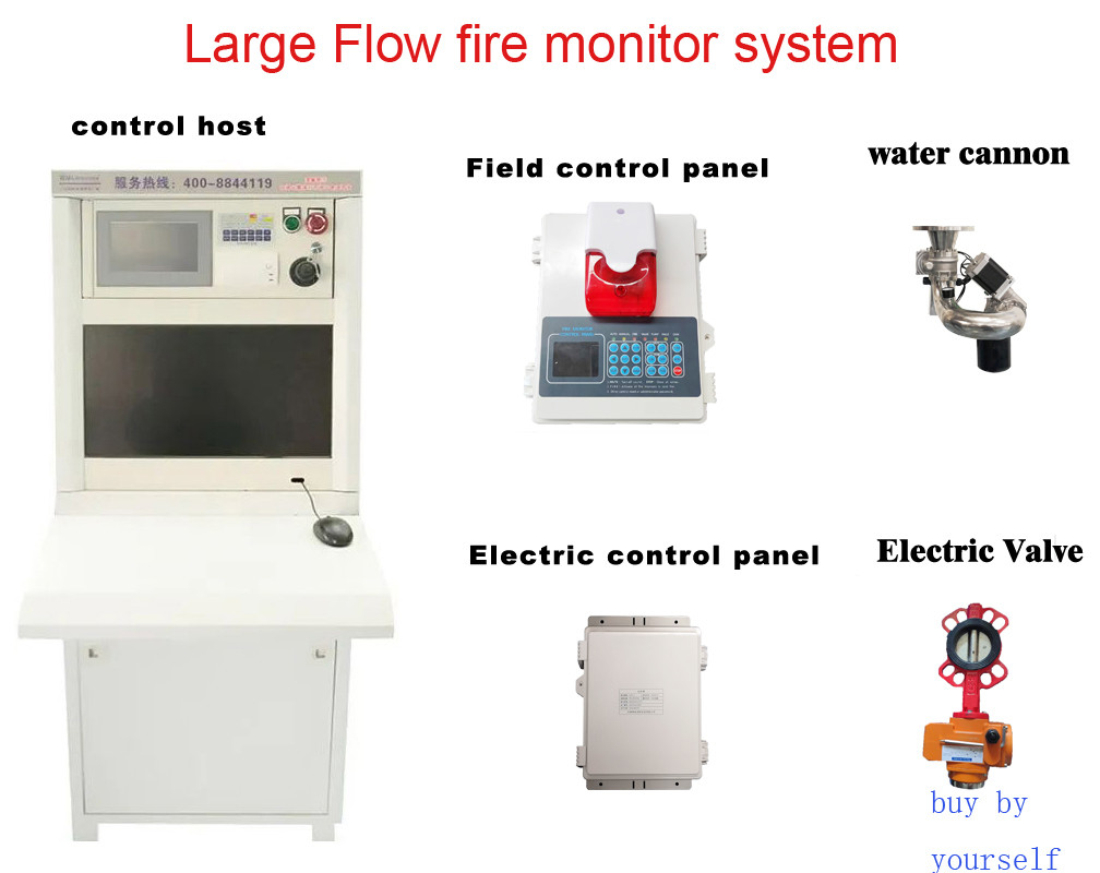 Intelligent 24 Hours Fire Water Cannon System Fire Fighting Monitor ...